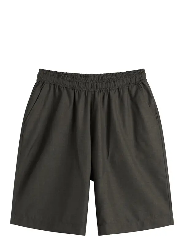 Universal Works Tropical Suiting Vacation Shorts - Olive Marl
