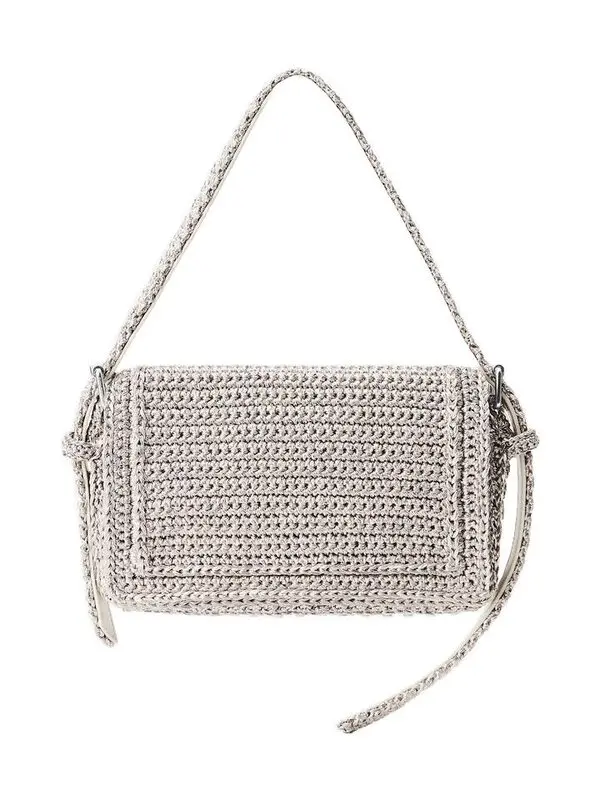 Alexander Wang Ricco Cozy Slim Flap Bag - Metallic Gunmetal