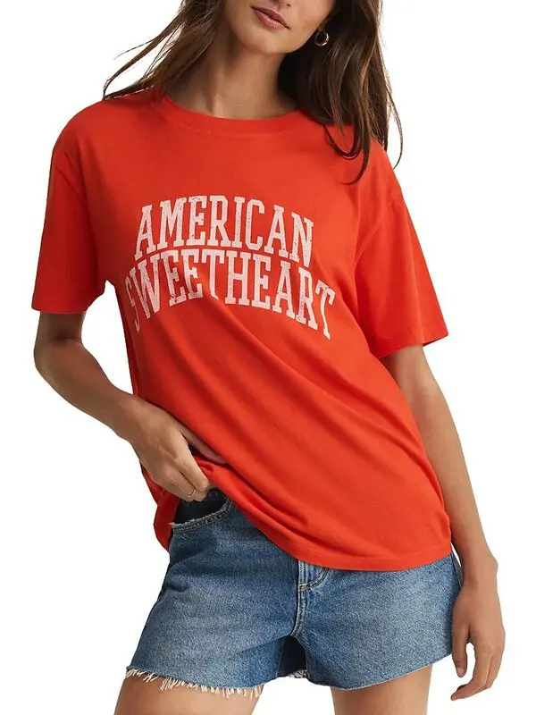Z Supply Sweetheart Boyfriend Tee - Lychee