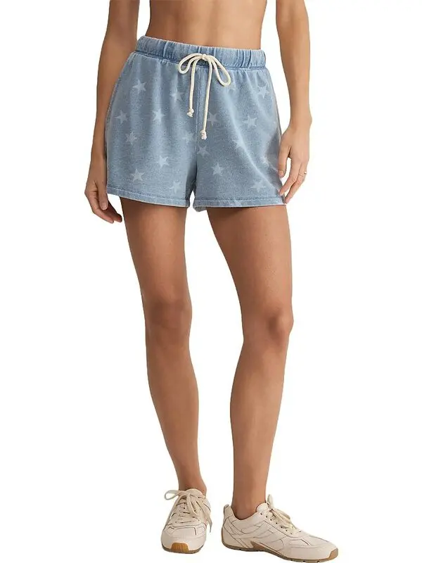 Z Supply Written In The Stars" Shorts - Ocean Air Indigo