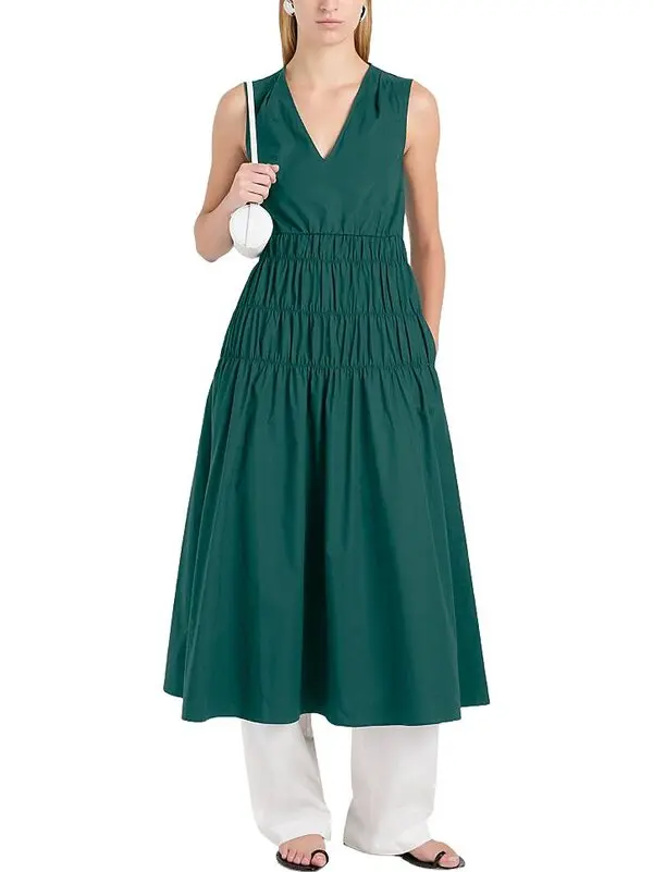 Proenza Schouler White Label Loren Poplin Dress - Spruce