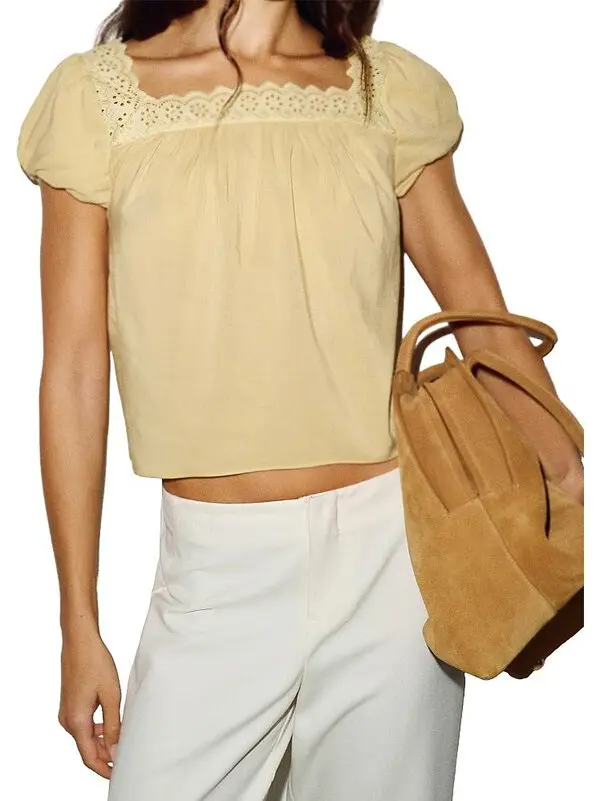 REFORMATION Zita Top - Blonde