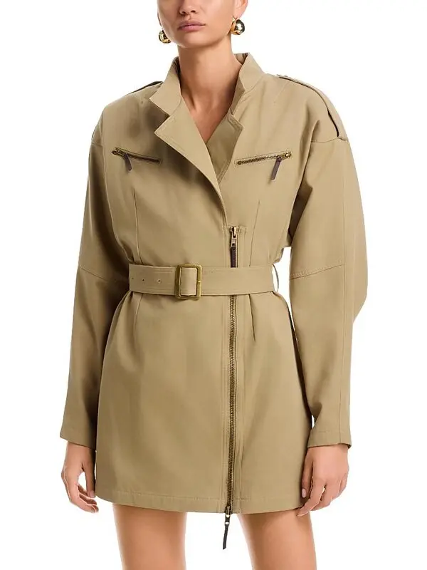 Ronny Kobo Belted Utility Dress - Military Green