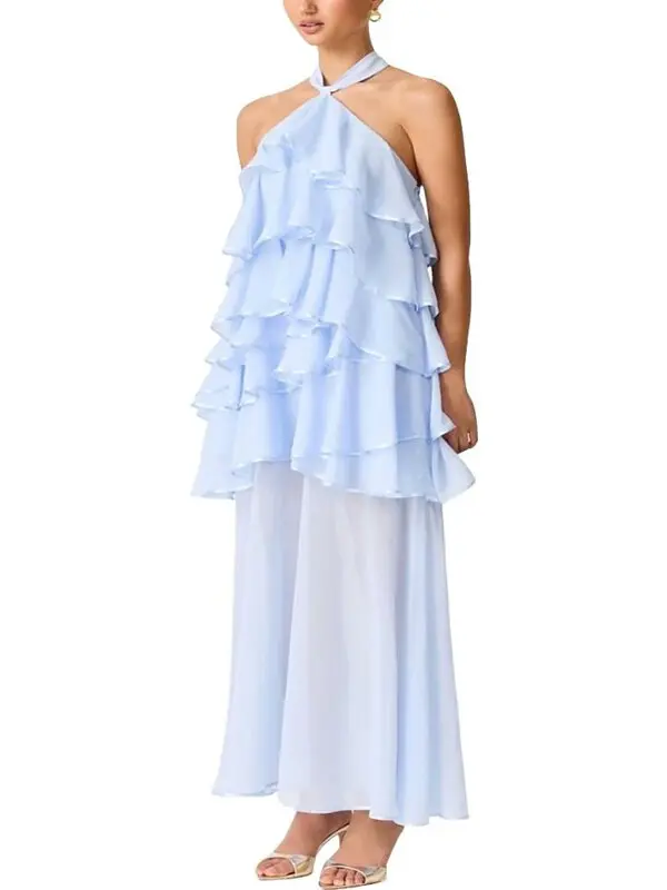ELLIATT Elaine Halter Maxi Dress - Blue