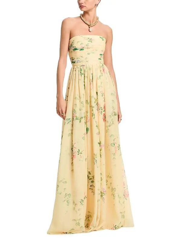 SAU LEE Camille Dress - Soft Yellow