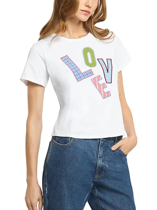 Cinq À Sept Love Collage Patch T-shirt - White/multi