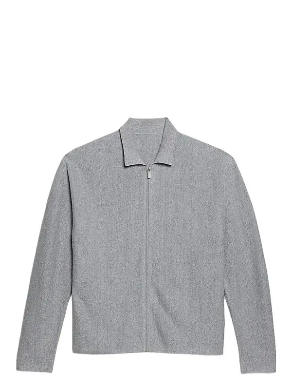 Helmut Lang Long Sleeve Zip Sweater - Cool Grey