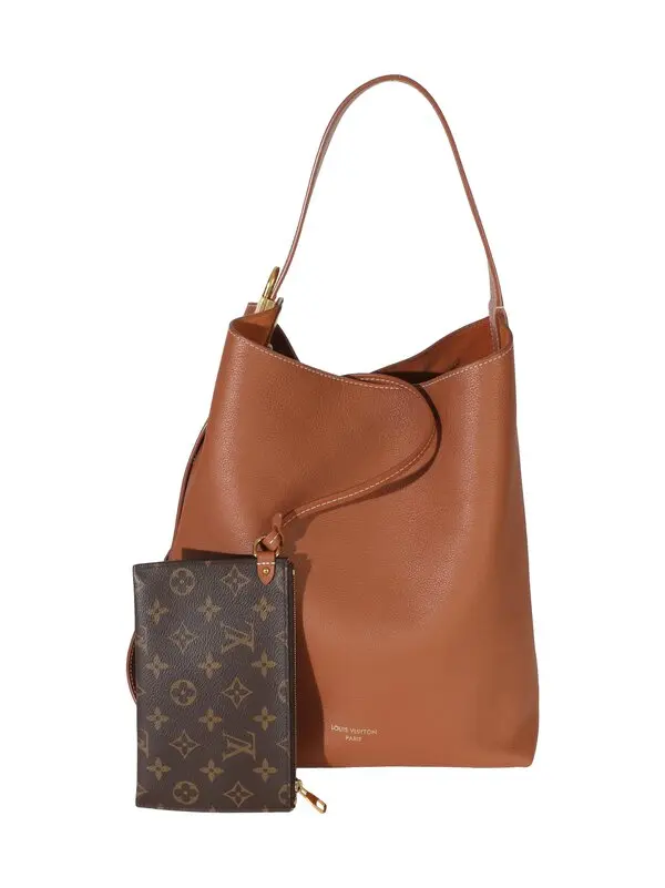 LOUIS VUITTON Cognac Grained Calfskin Hobo Mm - Brown