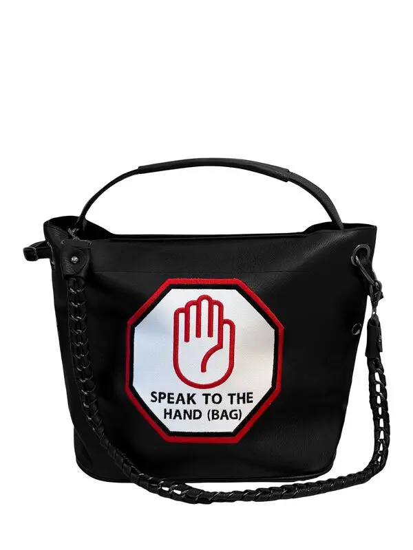 LILLY LOVES Vegan Leather Chain Bag - Black