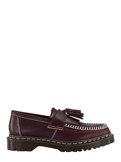Dr. Martens Adrian Leather Loafers - Cherry Red Whip Stitch