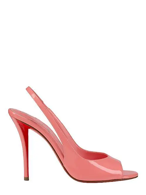 CHRISTIAN LOUBOUTIN Sofia Z 100 Patent Leather Slingback Courts - Grapefruit