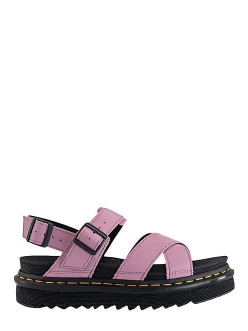 Dr. Martens Voss Ii Leather Crossover Sandals - Dusty Rose