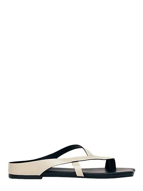 ALOHAS Dawn Leather Thong Sandals - Rift Cream