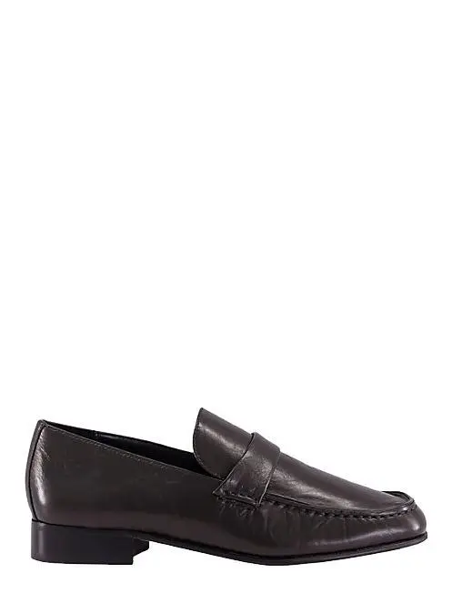 TONY BIANCO Gigi Leather Loafers With Block Heel - Chocolate Venice