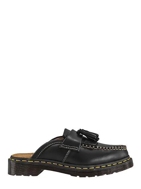 Dr. Martens Adrian Leather Mules With Tassel Embellishment - Black Orleans