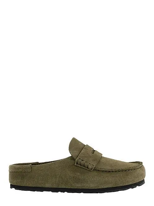 BIRKENSTOCK Naples Suede Clogs - Thyme