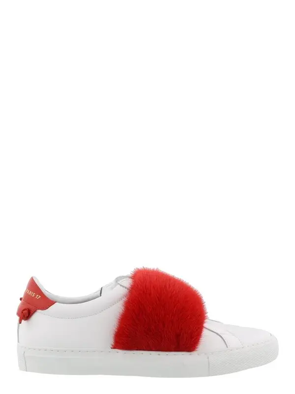 Givenchy Urban Street Low "fur Strap" Sneakers - White