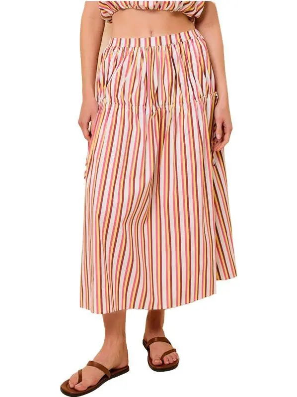Solid & Striped Ivy Poplin Midi Skirt - Stripe