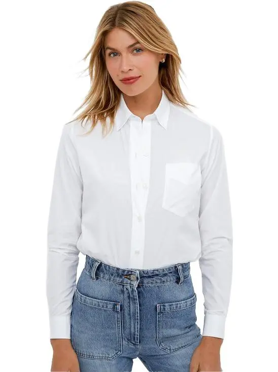 SARAH ALEXANDRA Poplin Weekend Shirt - White