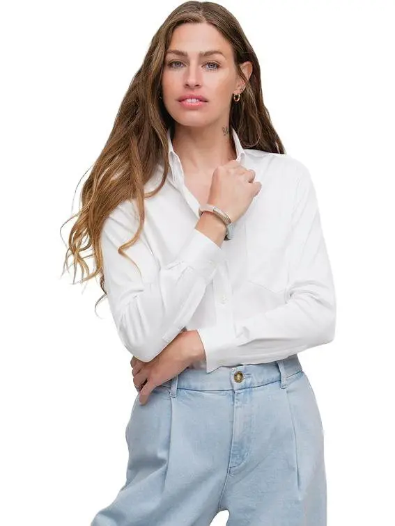 SARAH ALEXANDRA Stretch Twill Shirt - White