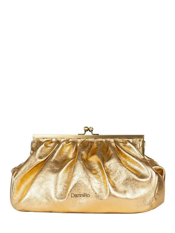 DANNI RO Porto Clutch Metallic Leather - Gold