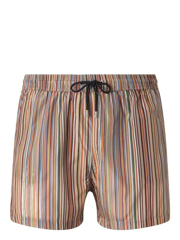 Paul Smith Striped Swim Shorts - Red