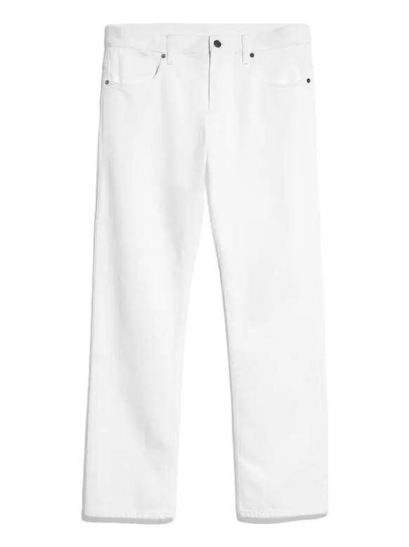 Gucci Embroidered Cotton Denim Pants - White