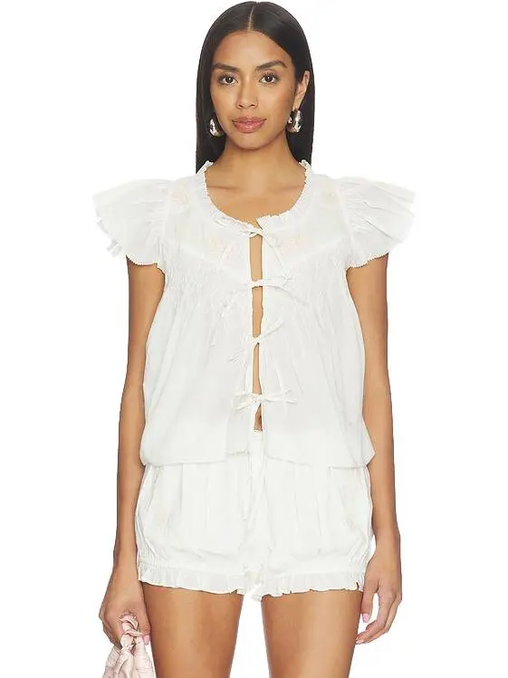 For Love & Lemons Megan Top - White