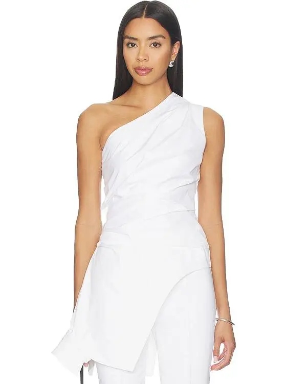 RÓHE One Shoulder Top - Optic White