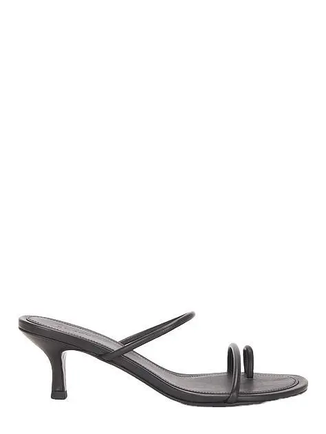 ST. AGNI Minimal Strap Kitten Heel - Black