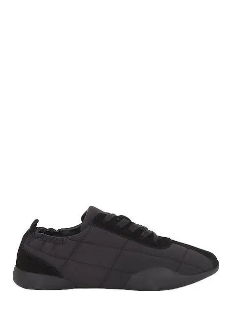 ST. AGNI Quilted Lace Up Sneakers - Black