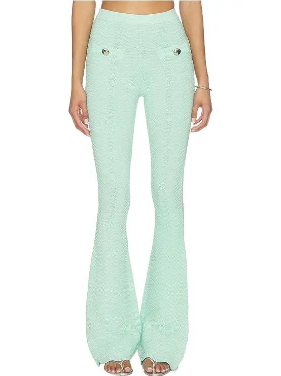 Retrofete Joliet Flare Pants - Metallic Mint