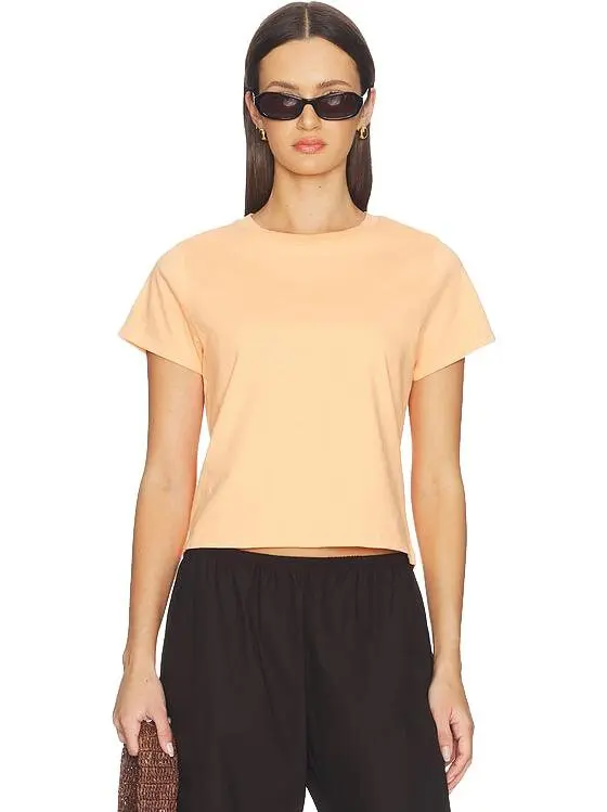 Renggli Peach Cotton Crop Tee - Melon