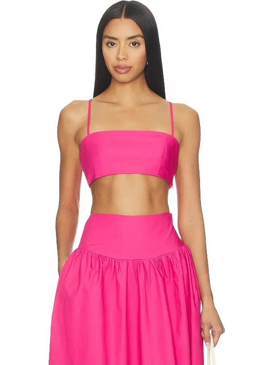 Susana Monaco Poplin Crop String Top - Boom