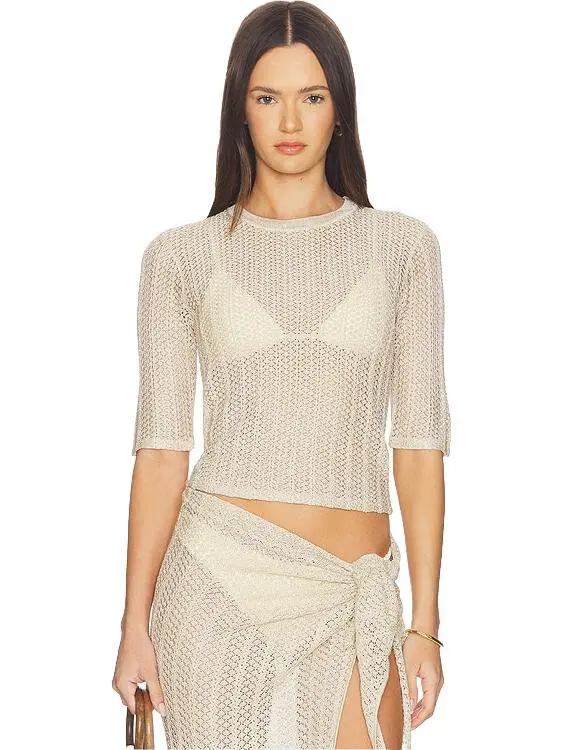 LA PORTE Carli Baby Tee - Champagne