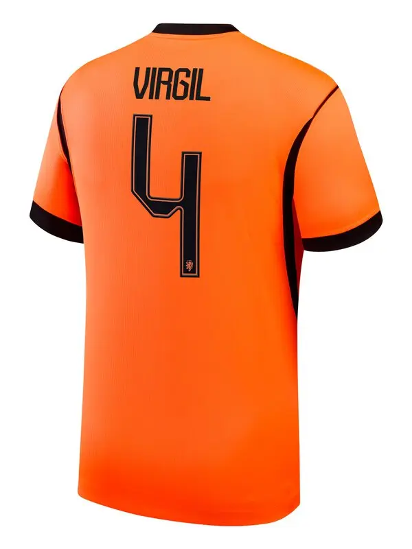 Nike Virgil Van Dijk Netherlands National Team 2026 Stadium Home Dri-fit Soccer Jersey - Orange