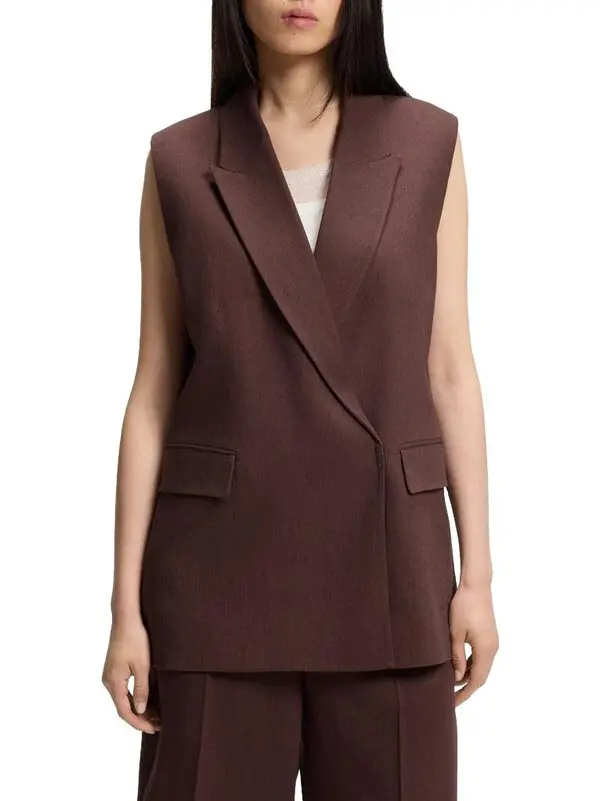 BOSS Jankania Linen Blend Vest - Mocha