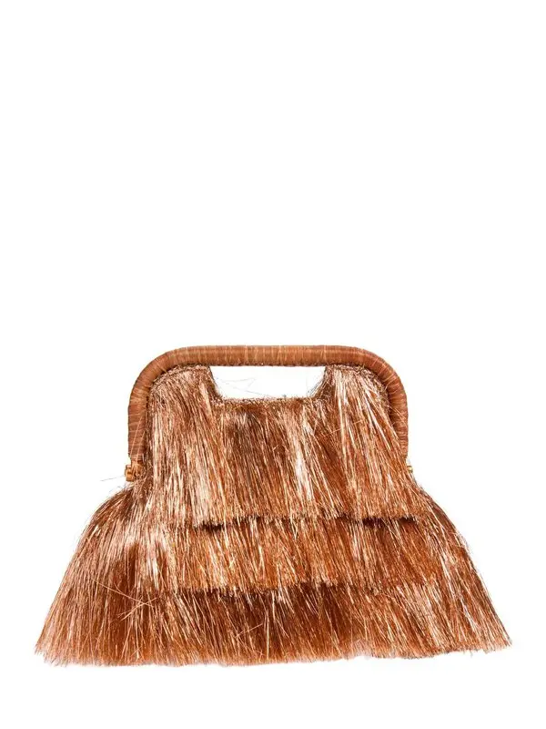 Poolside The Flamands Fringe Clutch - Disco Tinsel