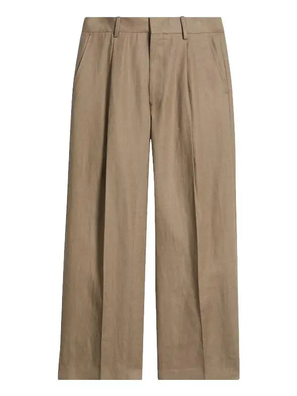 Nn07 Kay 1454 Pleated Tapered Linen Trousers - Clay Mirage