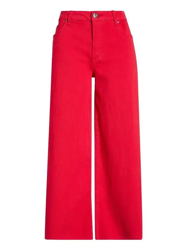 Kut From The Kloth High Waist Raw Hem Wide Leg Jeans - Tomatoe