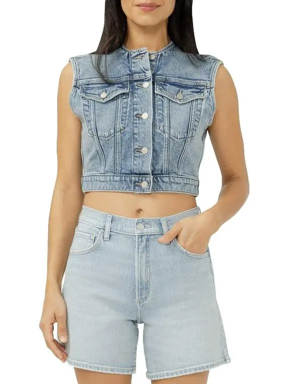 SILVER JEANS CO. Cropped Denim Vest - Wanderlust