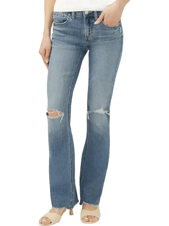 SILVER JEANS CO. Suki Curvy Mid Rise Slim Bootcut Jeans - Kickin' It