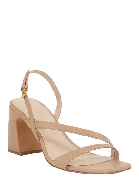 REISS Alice Block Heel Slingback Sandals - Beige