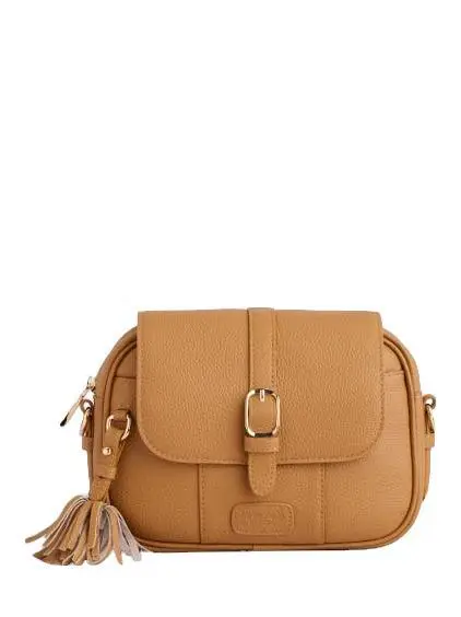POM POM LONDON Finsbury Crossbody Bag - Maple