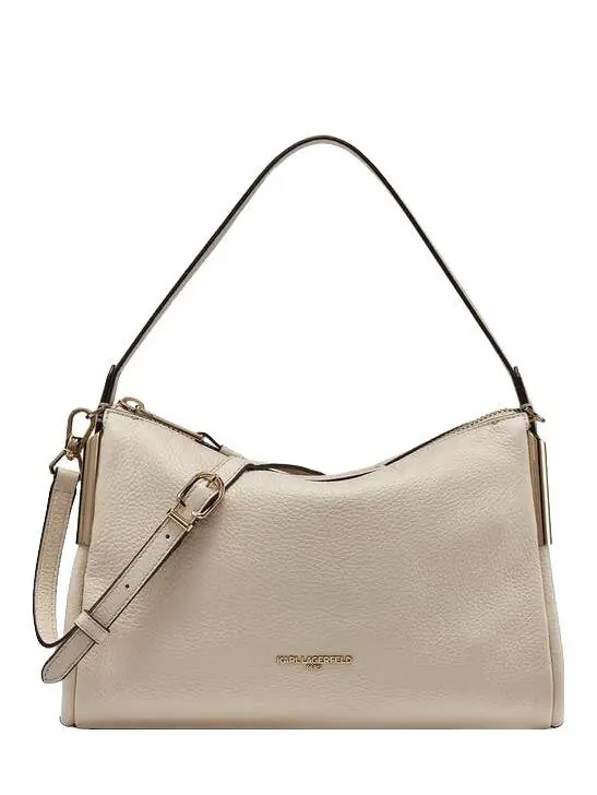 Karl Lagerfeld Paris Valerie Leather Crossbody Bag - Brie