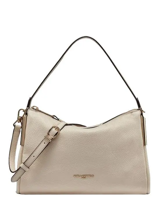 Karl Lagerfeld Paris Valerie Leather Crossbody Bag - Brie