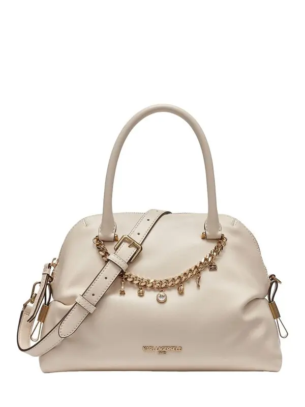 Karl Lagerfeld Paris Charlaine Cotton Satchel Bag - Brie