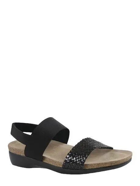 Munro Piscean Sandal - Black Woven Leather