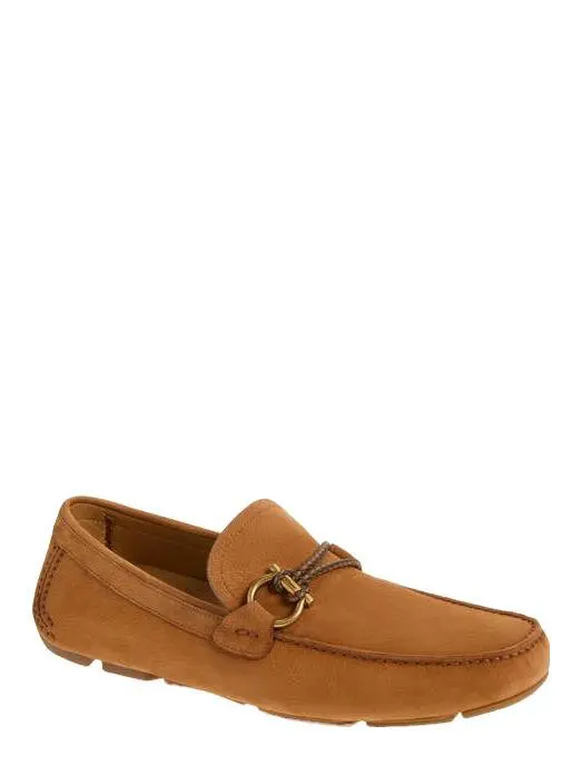 FERRAGAMO Gancio Detail Driving Shoes - Naturale Caramello Biscotto