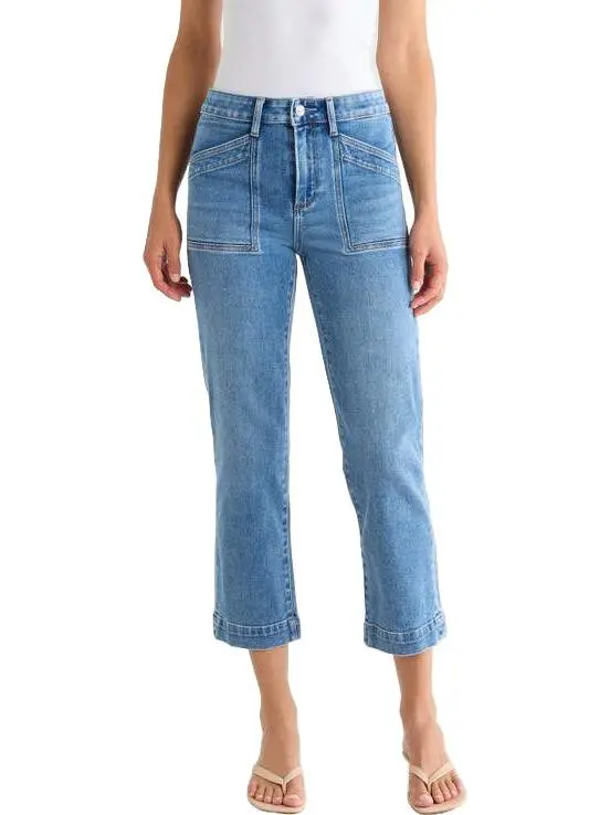 Paige Quincy Ankle Straight Leg Jeans - Redondo